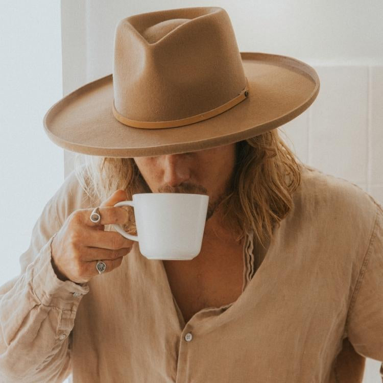 28 Eastern Byron Felt Wide Brim - Tan – The Hat Store