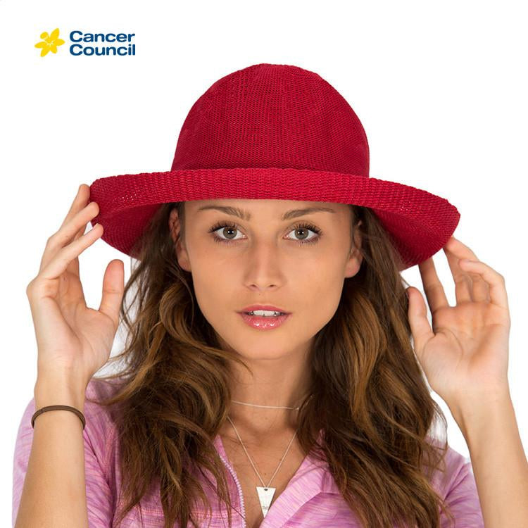 Cancer Council Classic Breton - Poppy – The Hat Store