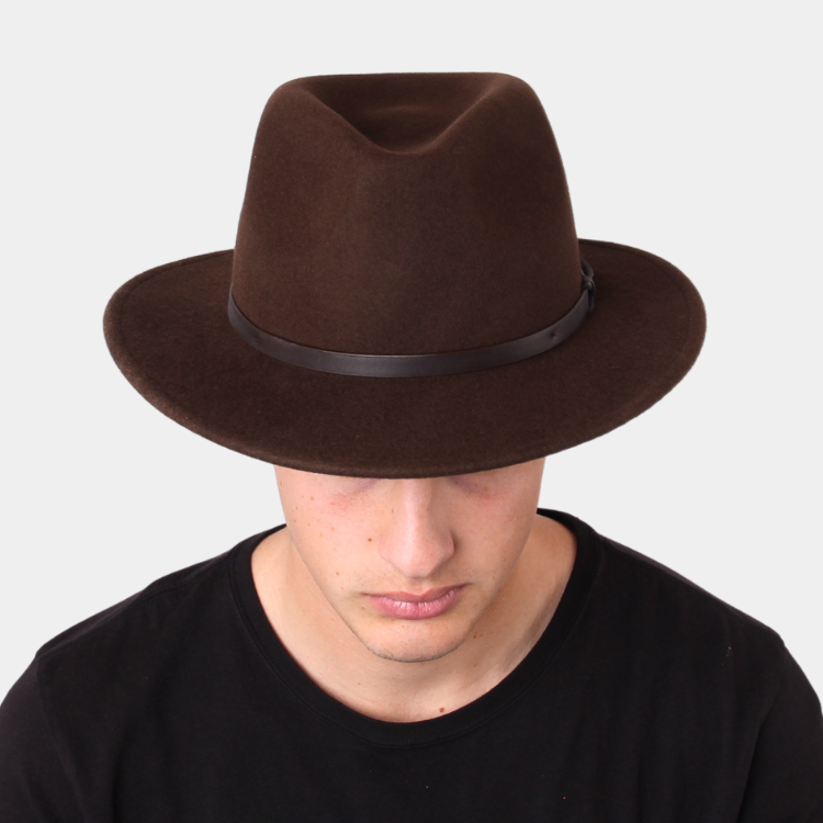 GC Hats Downtown Felt Fedora - Chocolate – The Hat Store