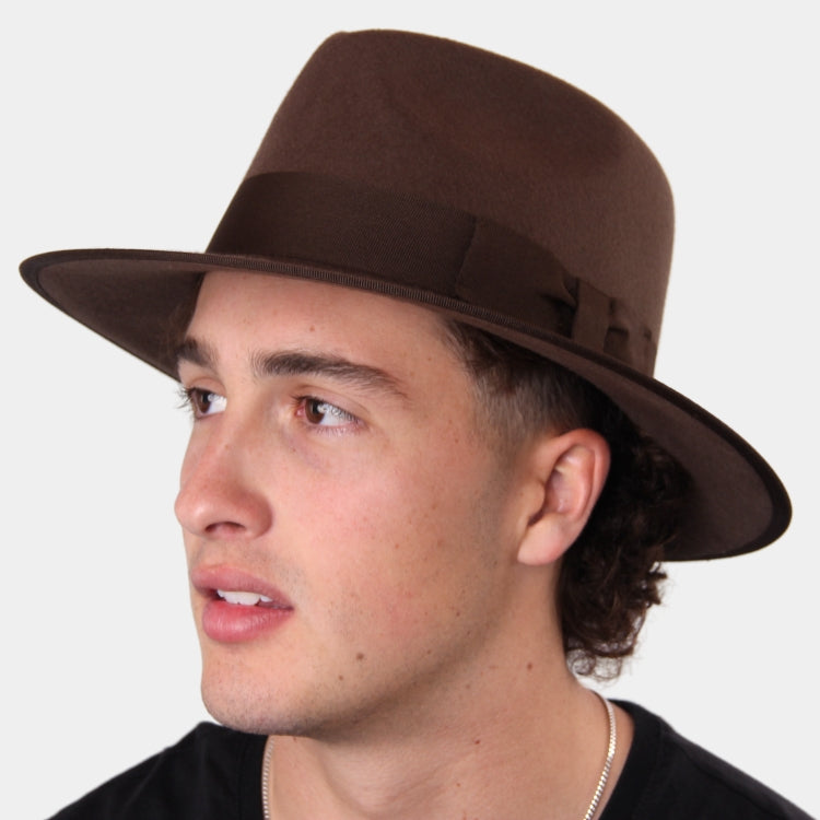 GC Hats Indy Felt Fedora - Chocolate – The Hat Store