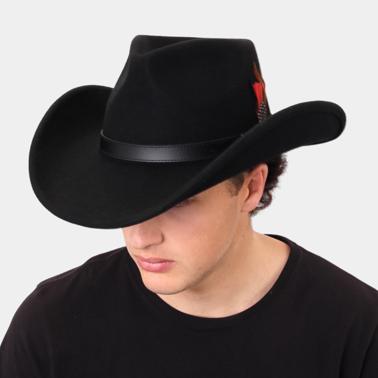 GC Hats Outlander Felt Cowboy Hat - Black – The Hat Store