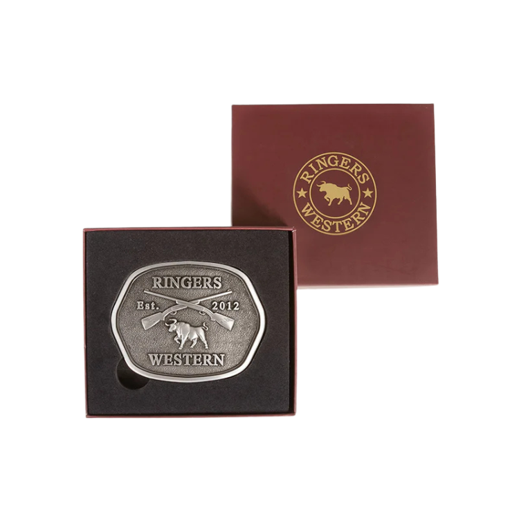 Ringers Western Bandit Belt Buckle - Silver – The Hat Store