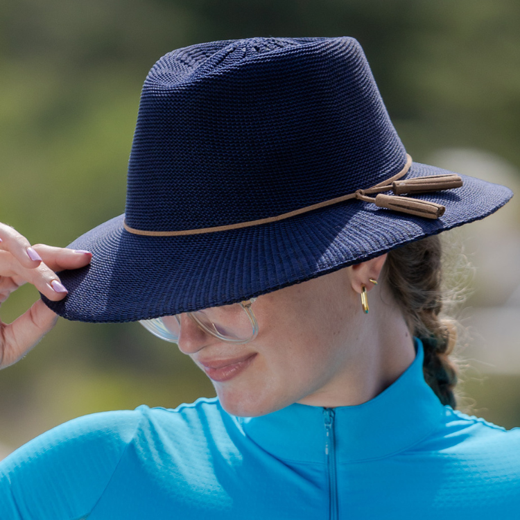 Evoke Caroline Fedora - Navy – The Hat Store