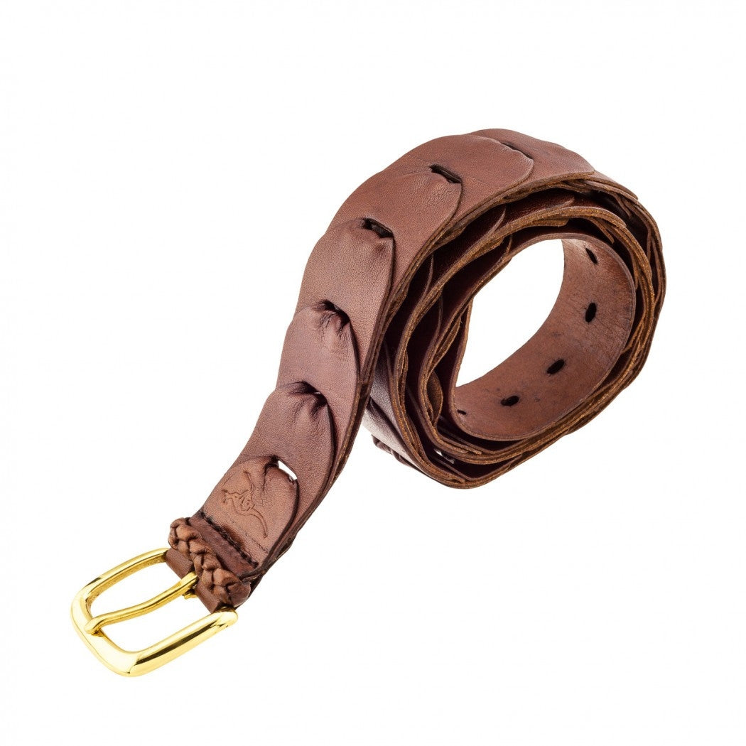 Badgery Belts Kangaroo Link Belt Maranoa - Tan – The Hat Store